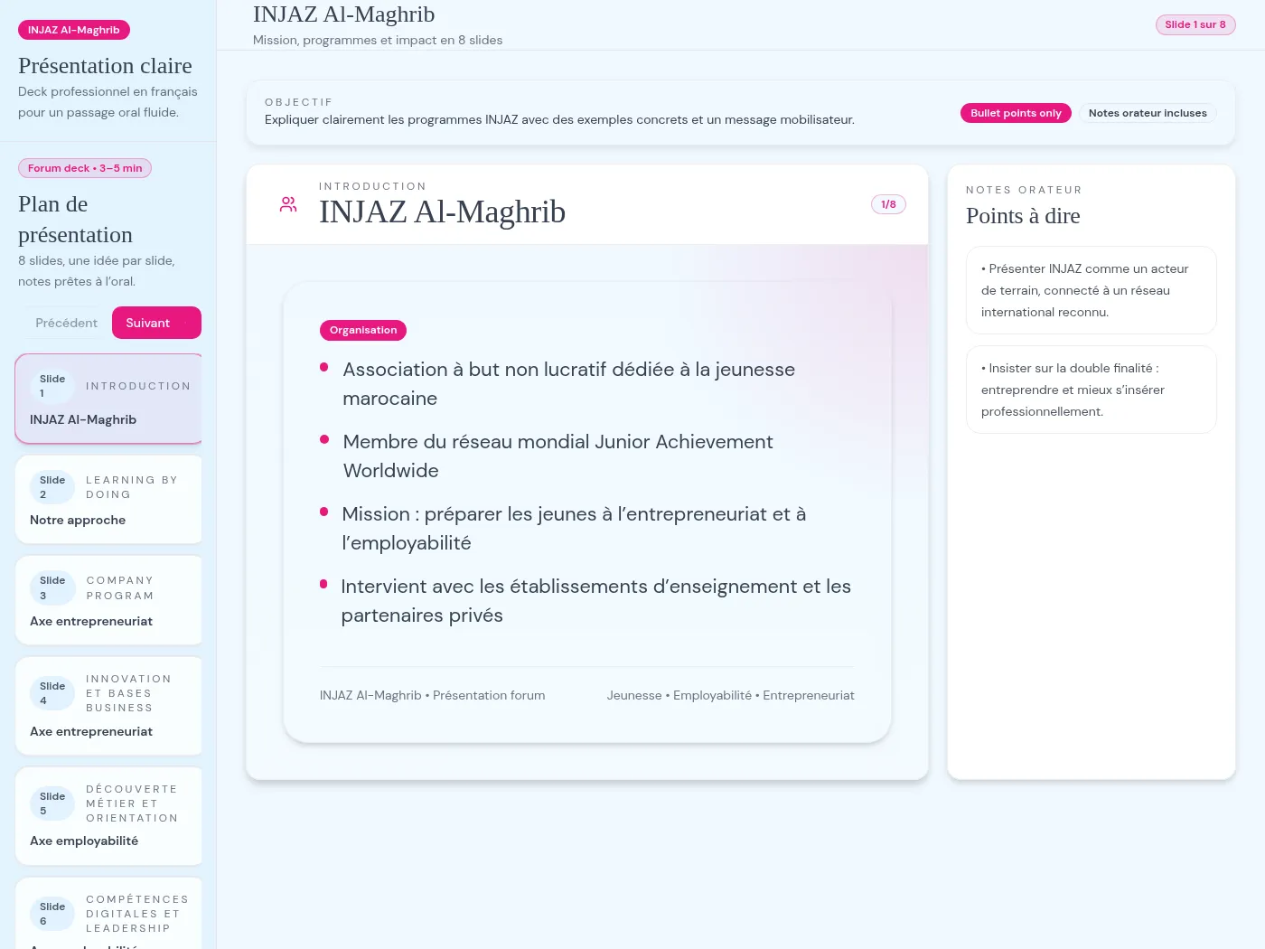 INJAZ Clear Presentation