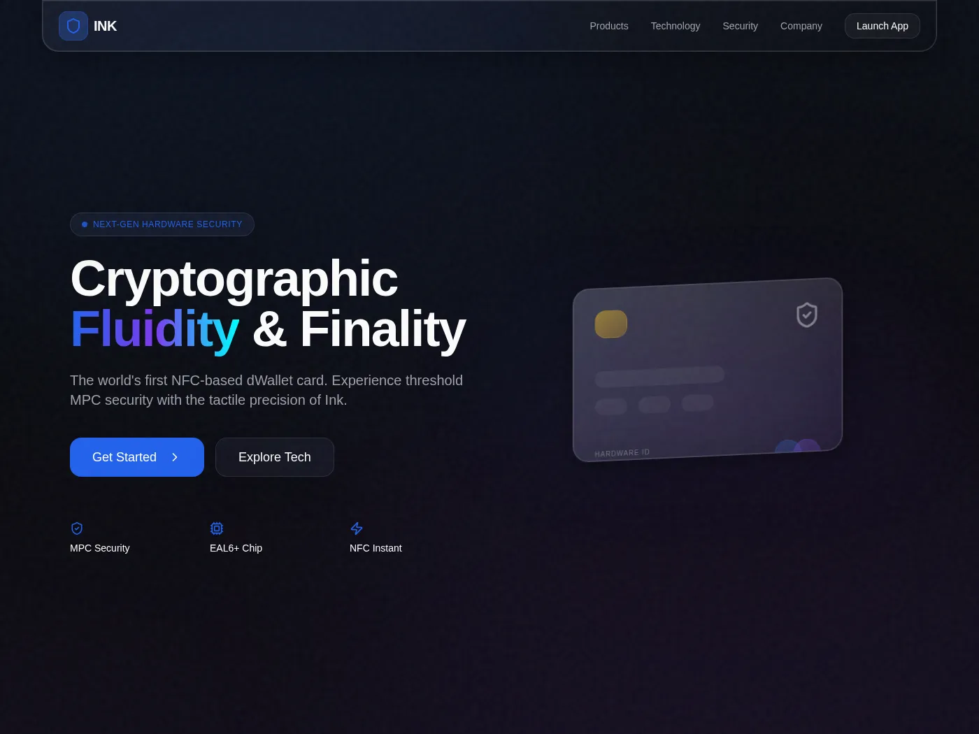 Ink Hardware Cards UI