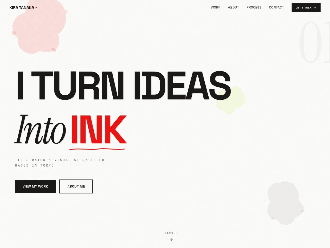 InkSplatter Portfolio Landing