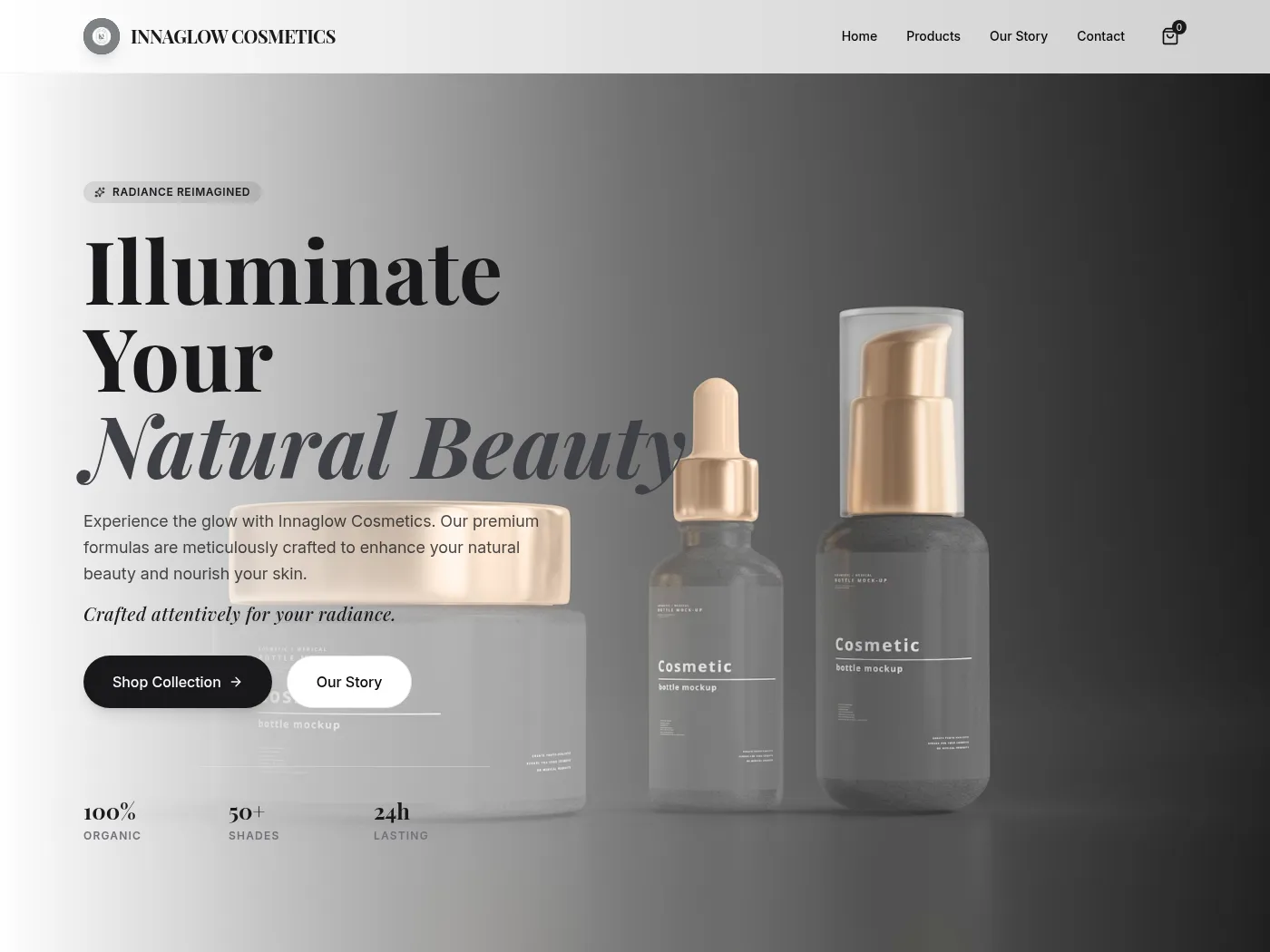 Innaglow Cosmetics Website