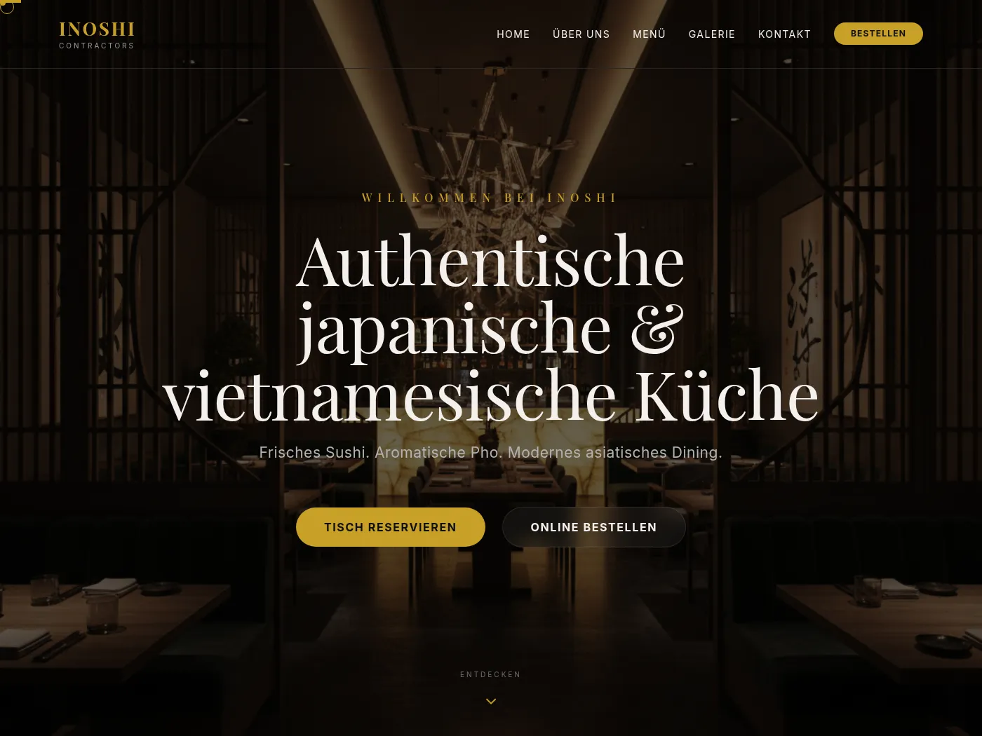 INOSHI Luxury Restaurant Site