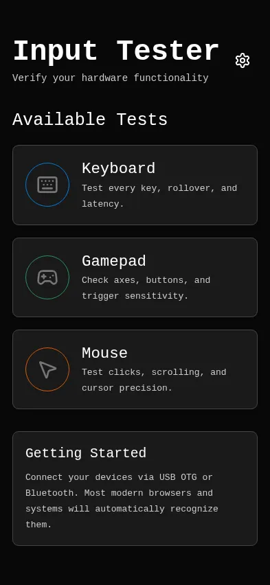 Input Device Tester