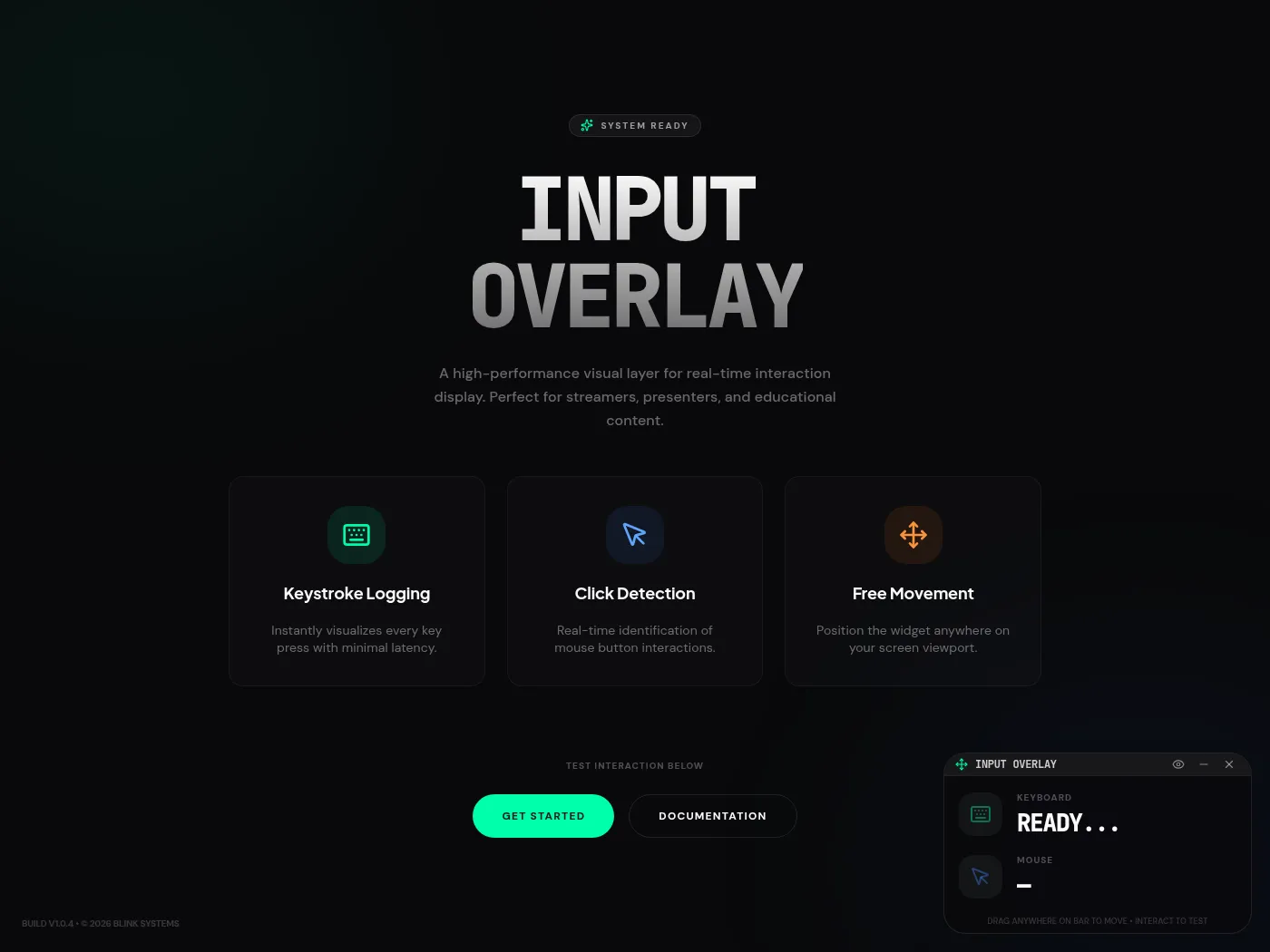 Input Overlay Widget