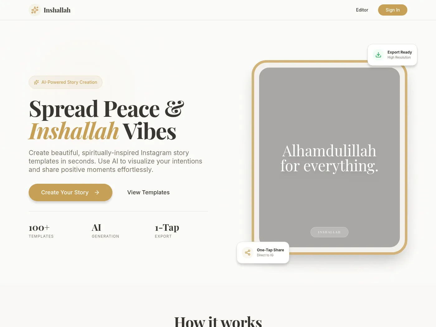 Inshallah Insta Story Maker