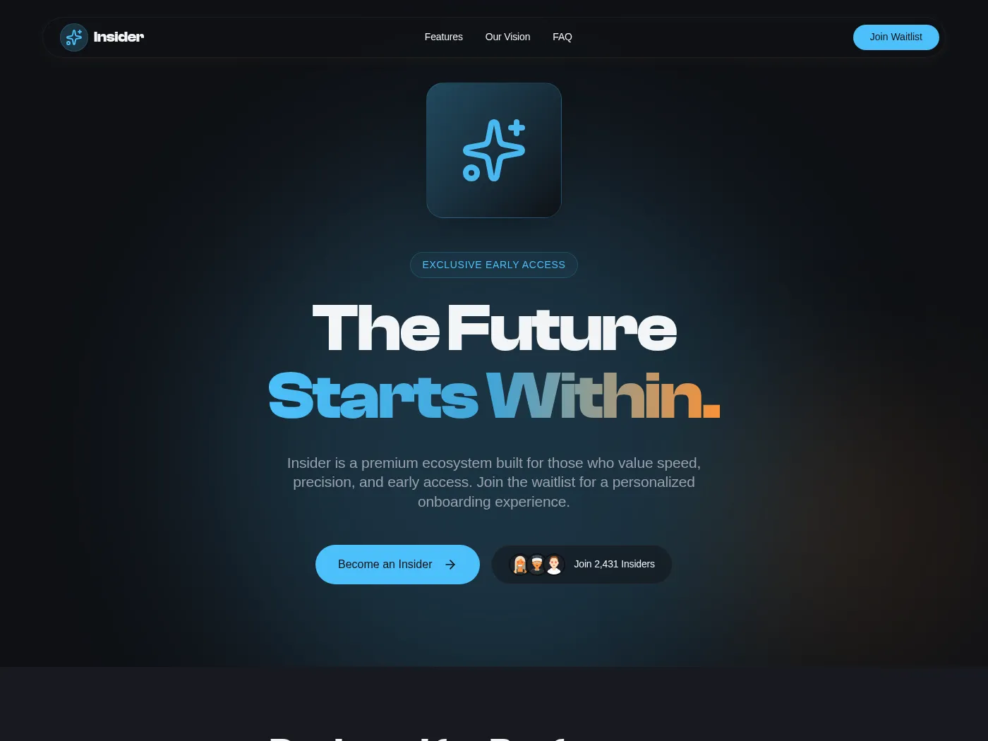 Insider Waitlist Site