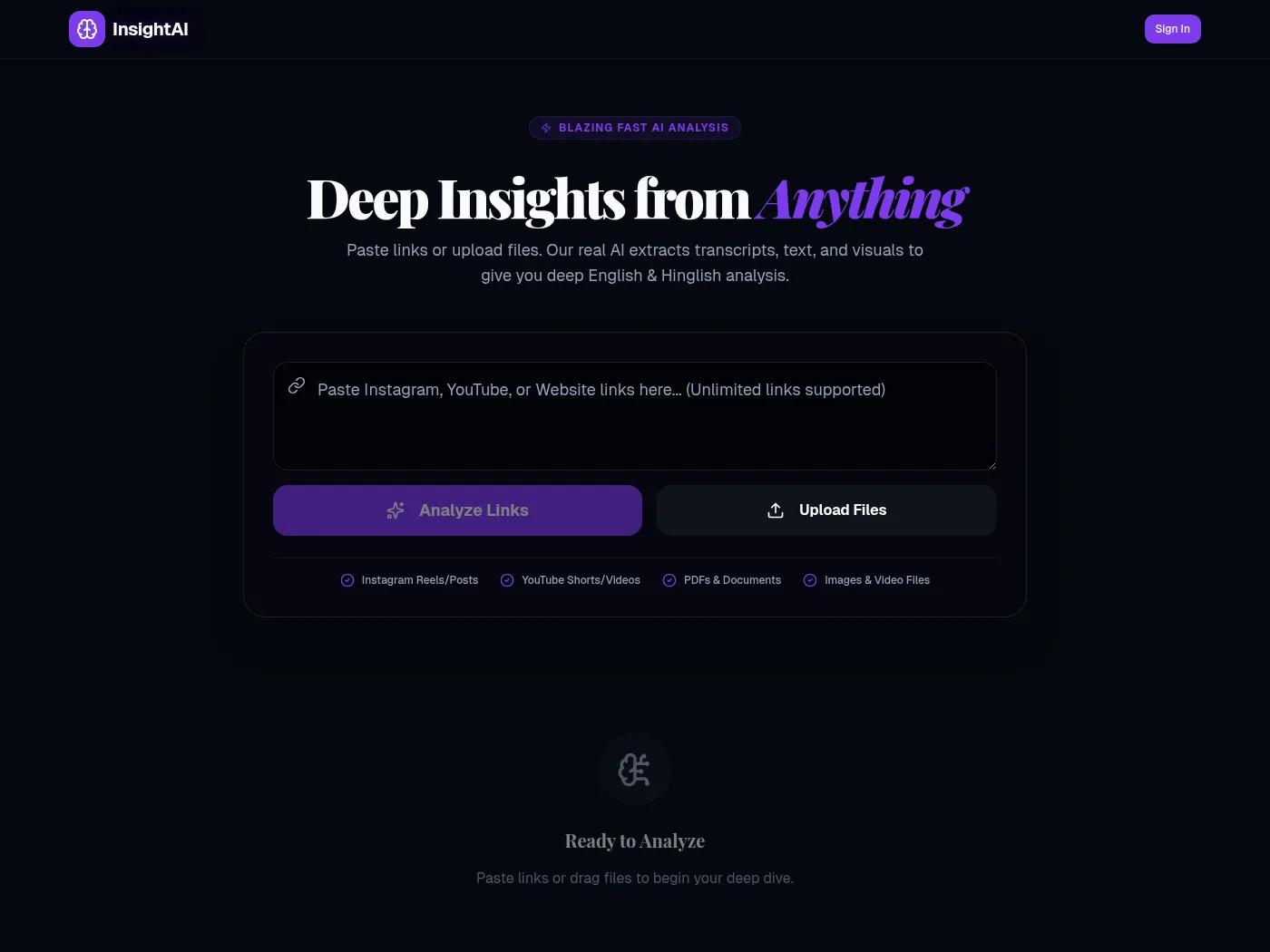 InsightAI Content Analyzer