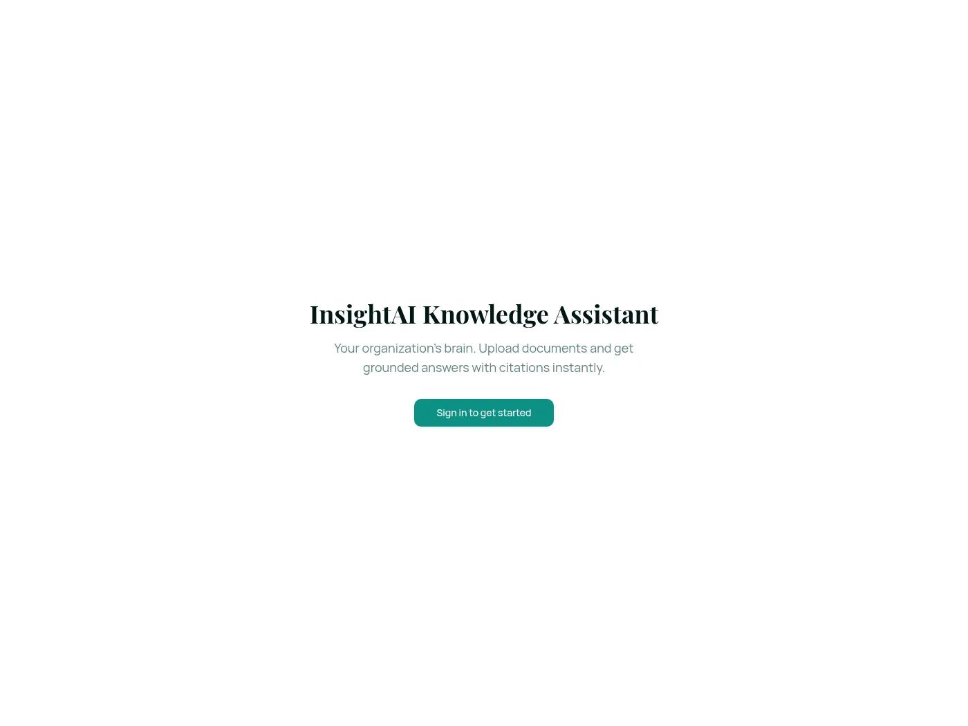 InsightAI Knowledge Assistant