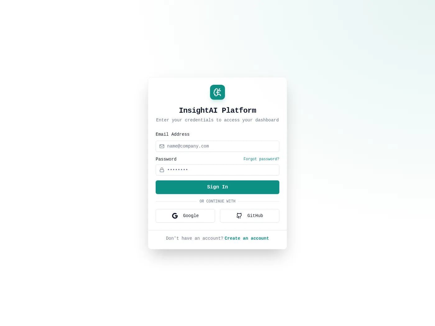InsightAI Web Platform