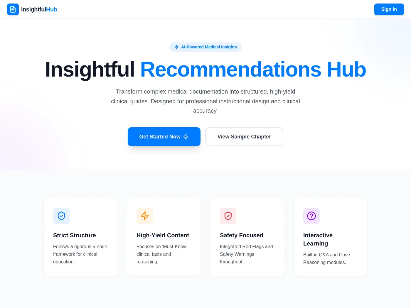 Insightful Recommendations Hub