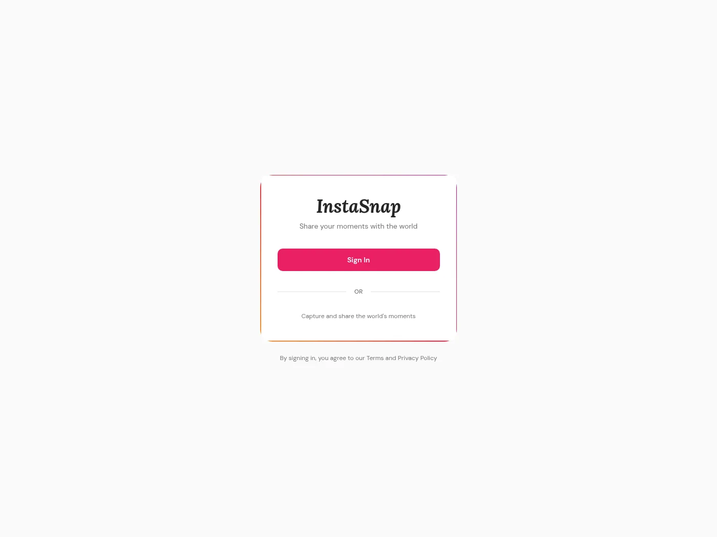 InstaSnap Clone