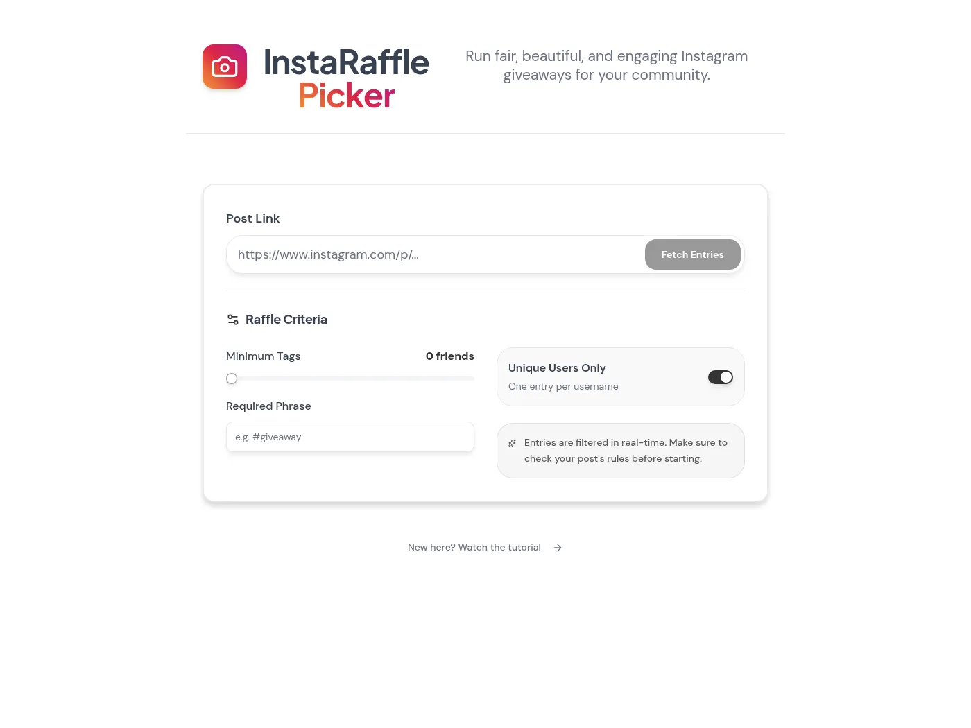 InstaRaffle Picker