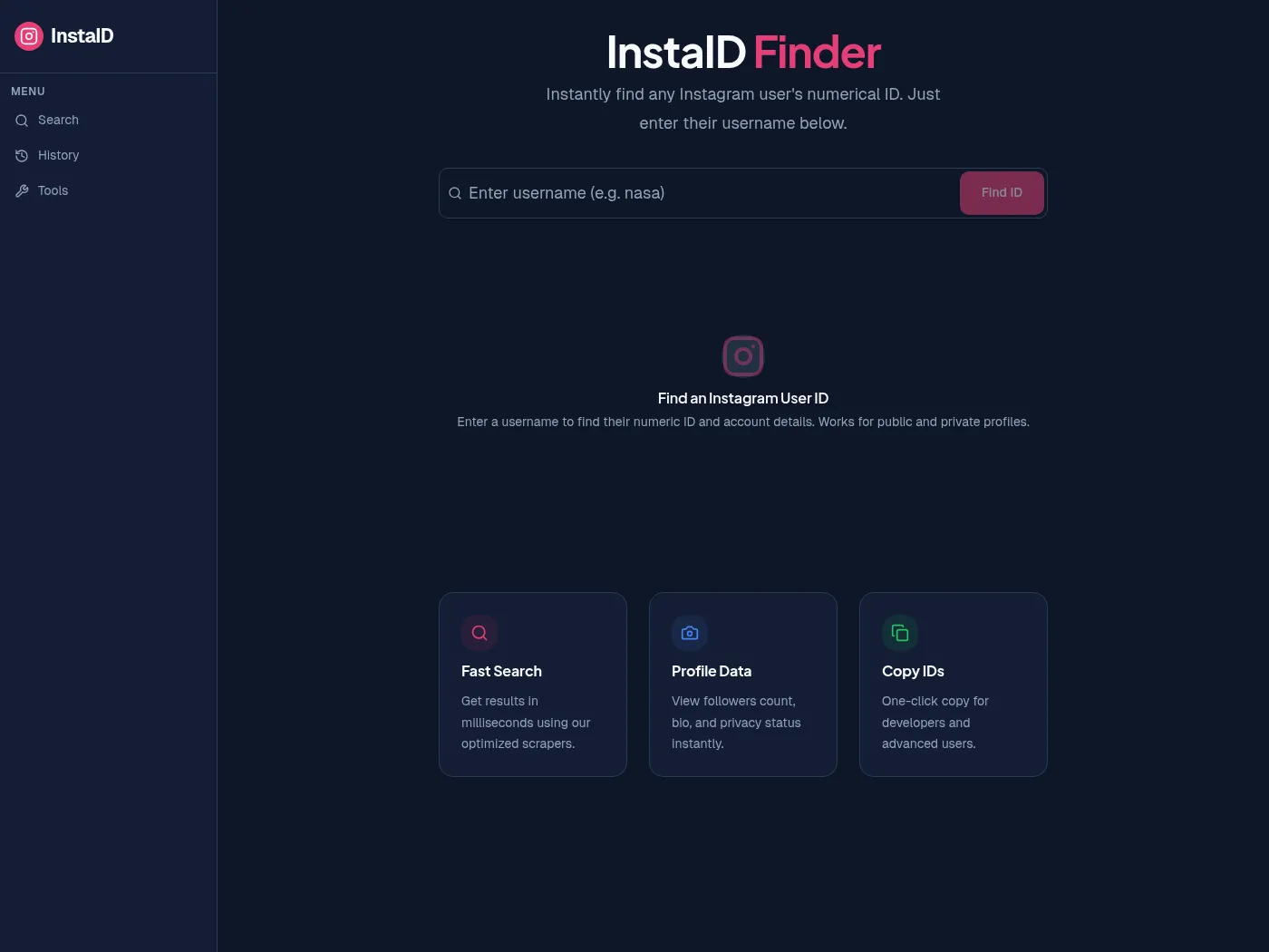 Insta ID Finder