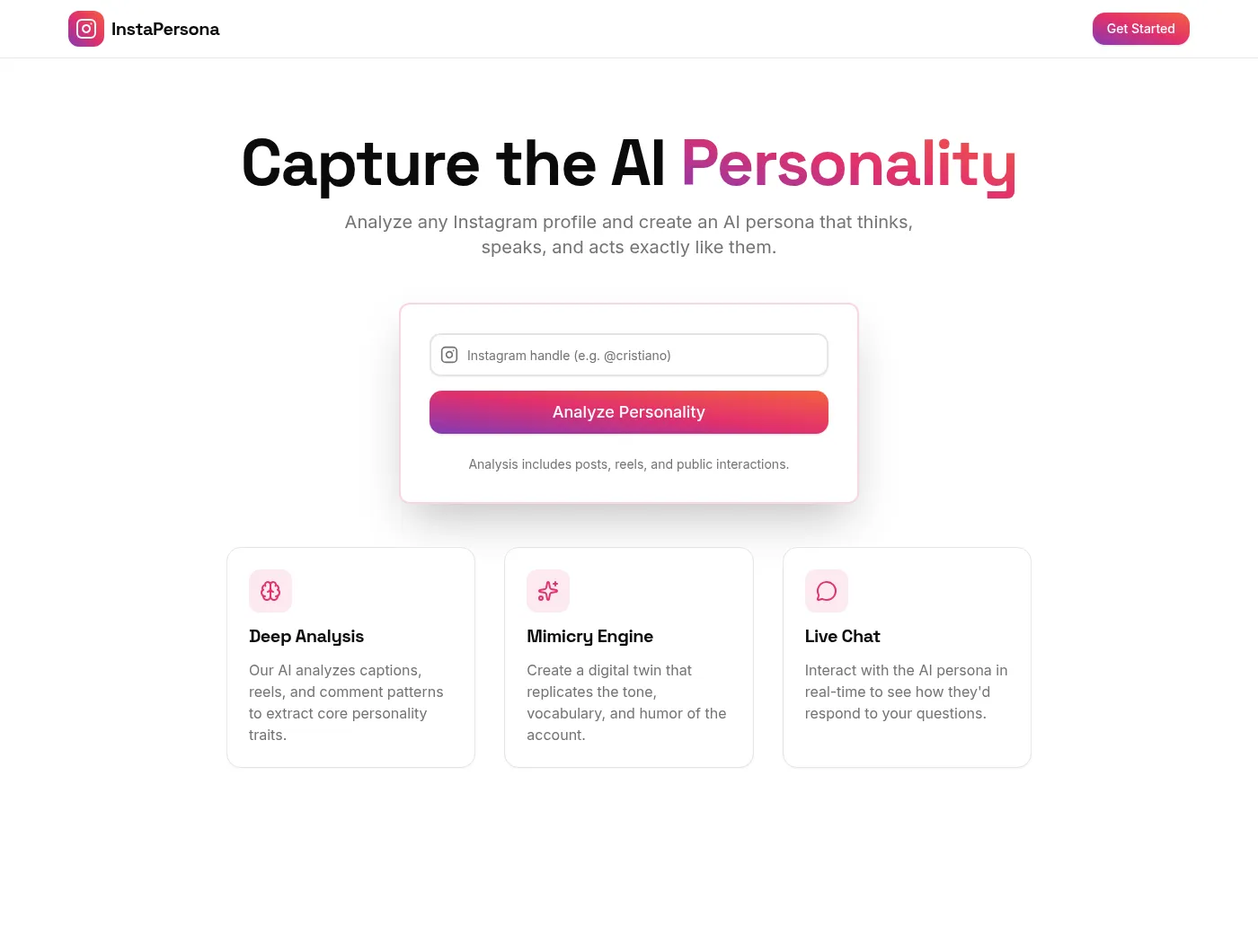 InstaPersona Analyzer