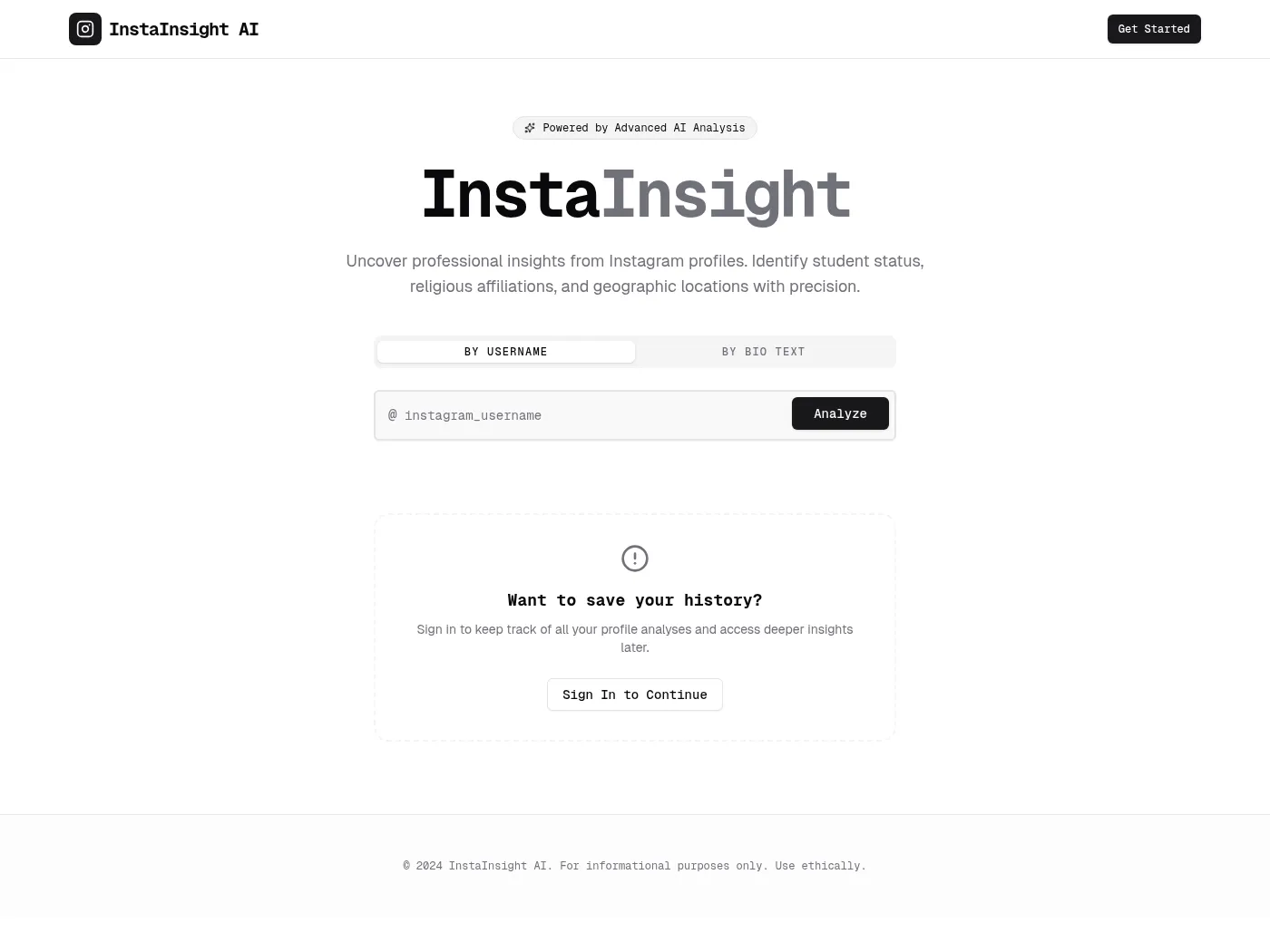 InstaProfile AI Insight