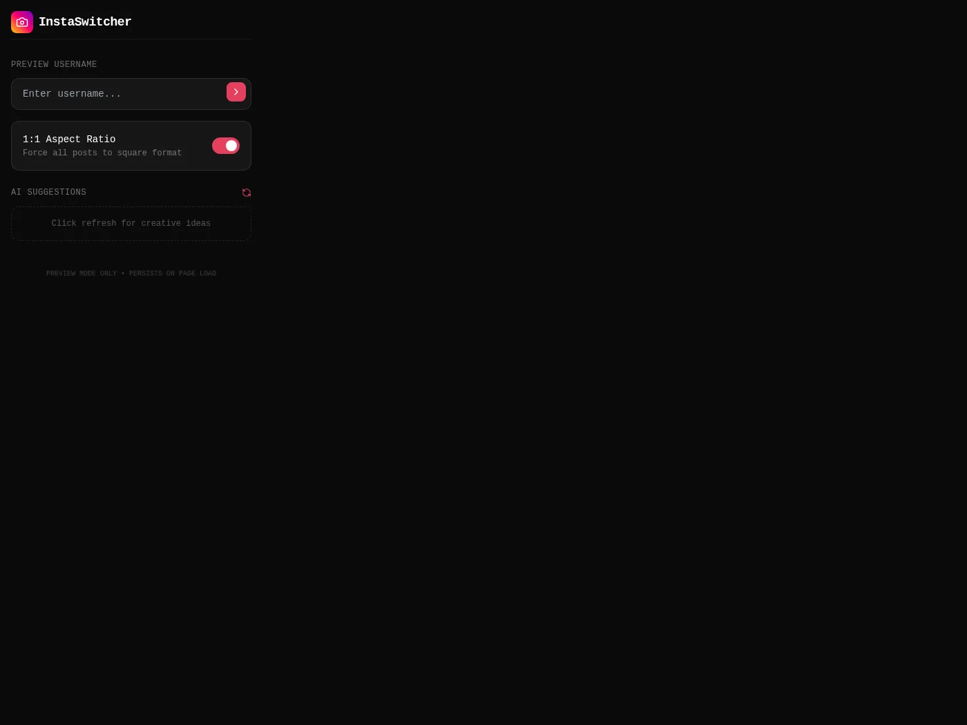 InstaName Switcher