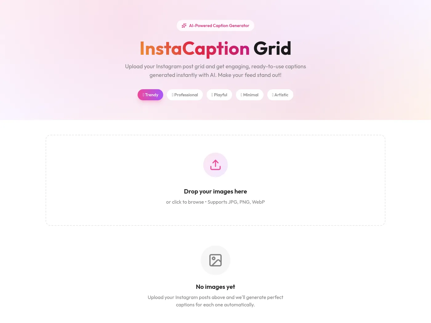 InstaCaption Grid