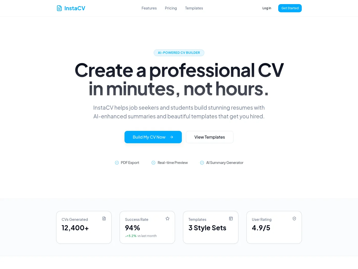 InstaCV SaaS Builder