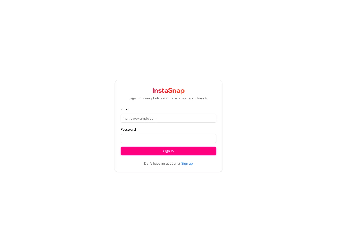 InstaSnap Clone