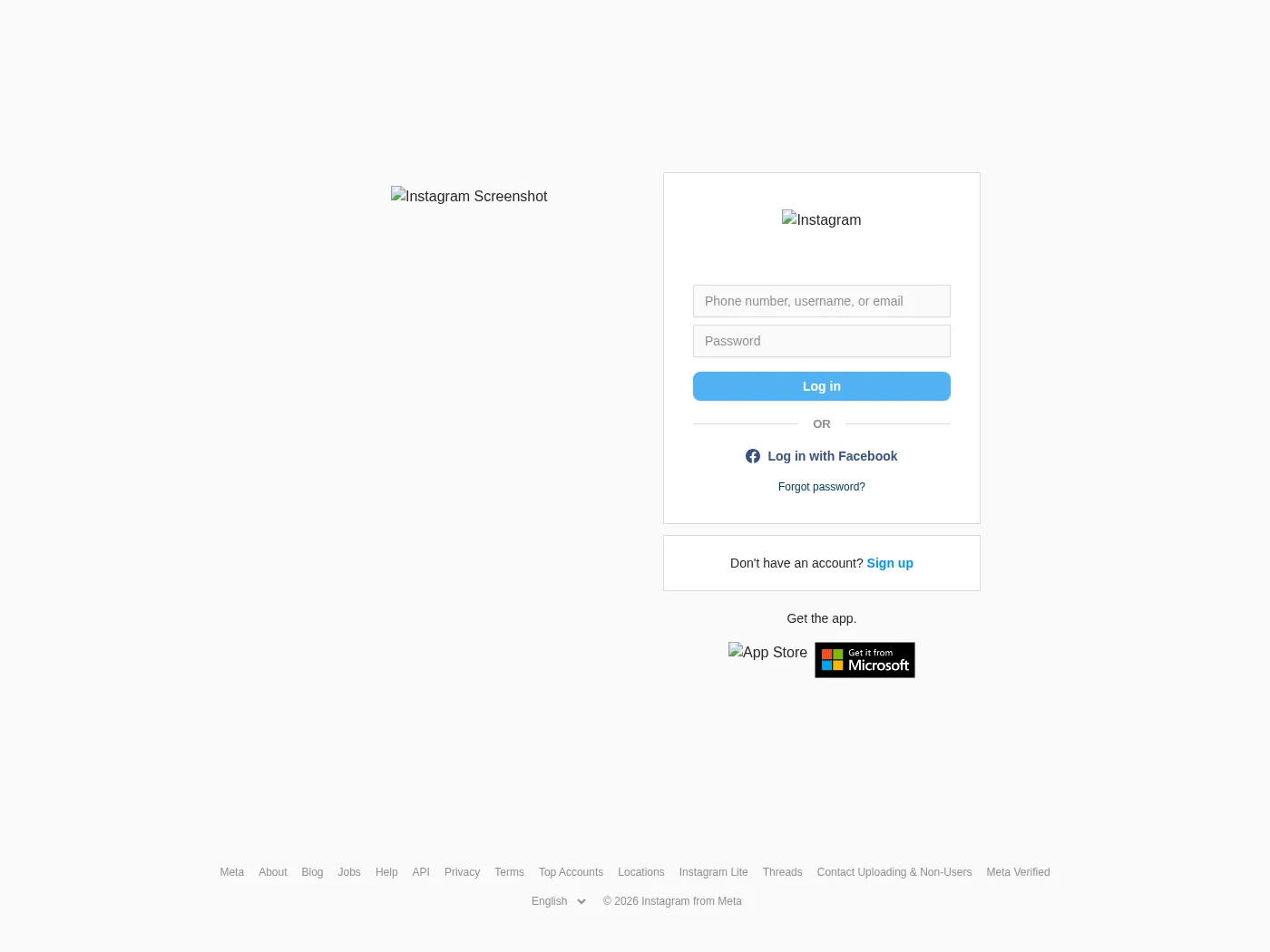 InstaLogin Clone