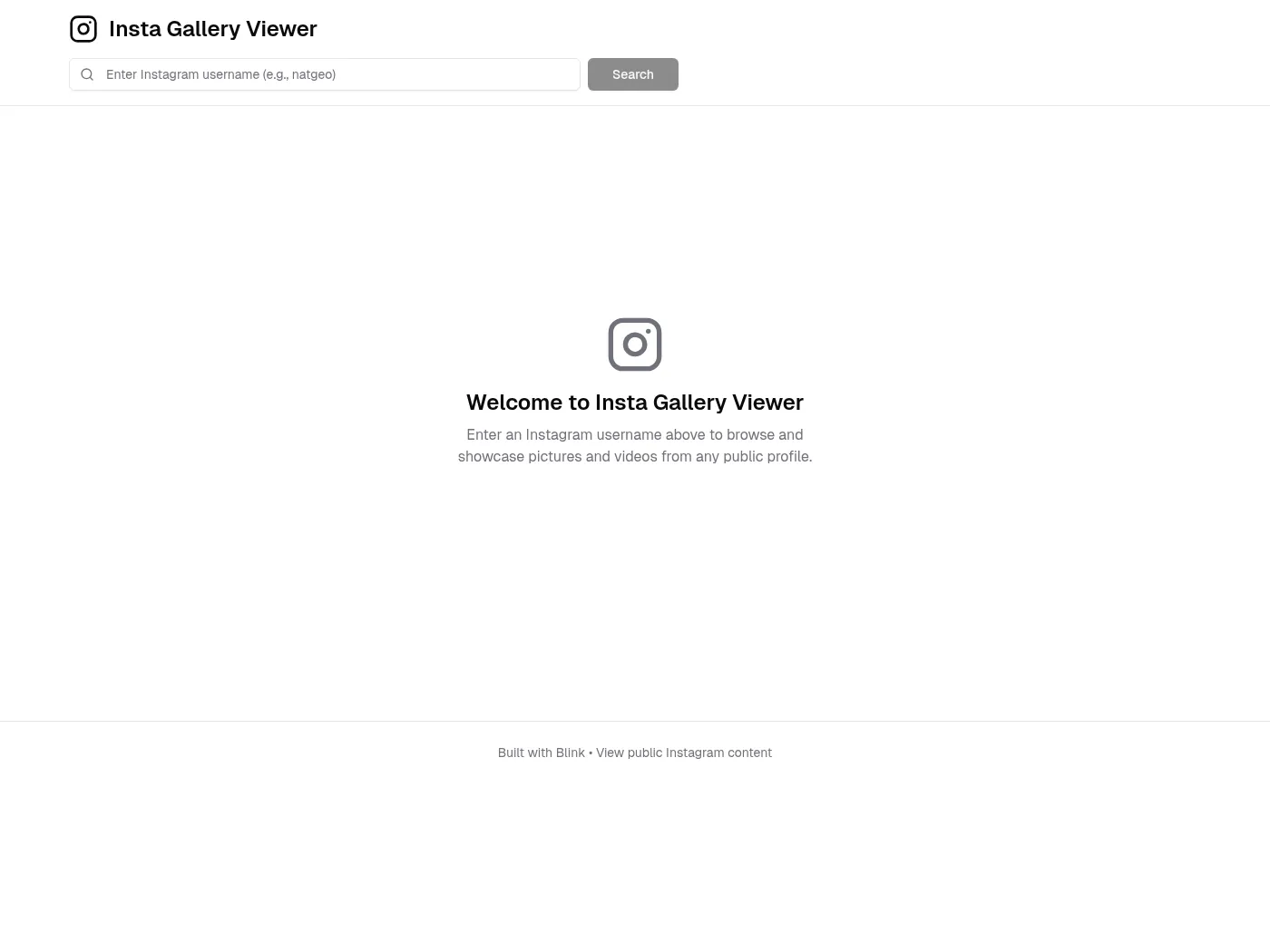 Insta Gallery Viewer