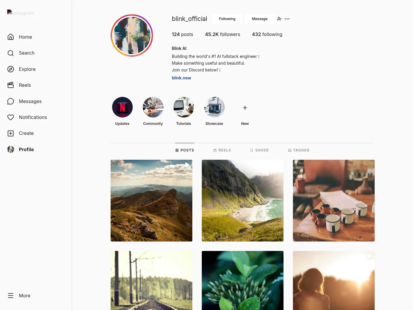 InstaWeb Clone