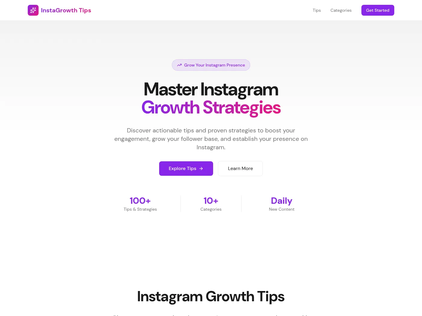 InstaGrowth Tips