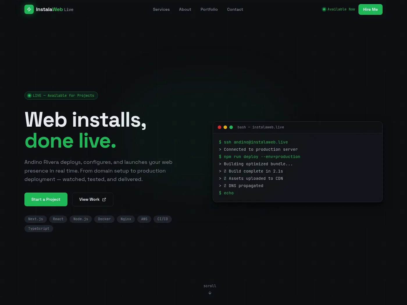 InstalaWeb Live Portal