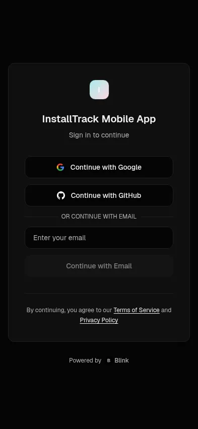 InstallTrack Mobile App