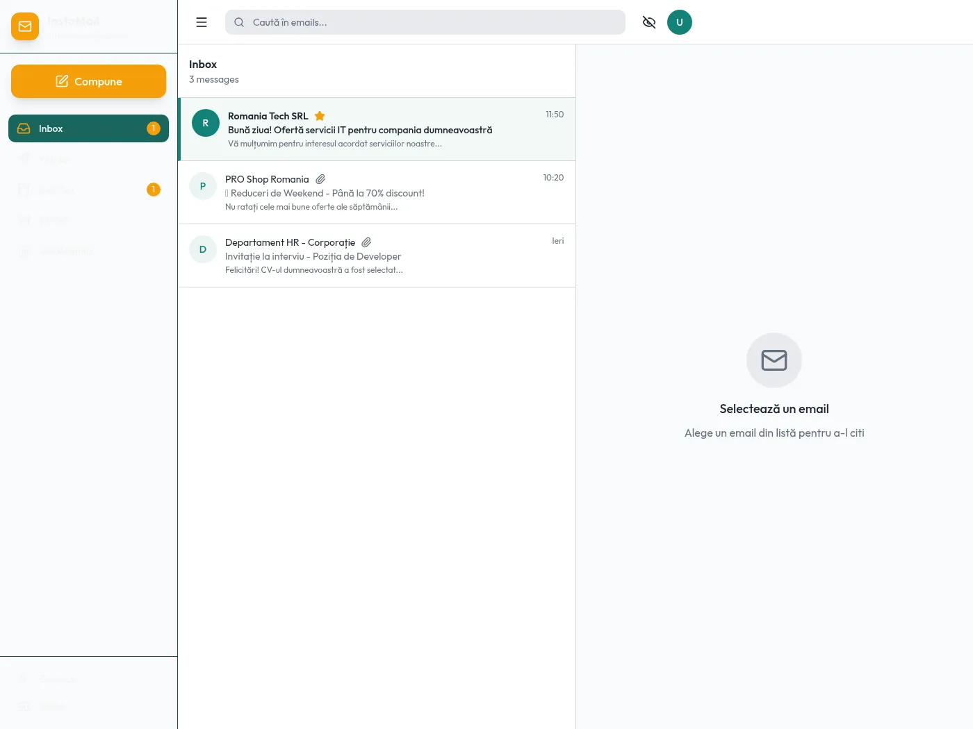 InstaMail Web Client