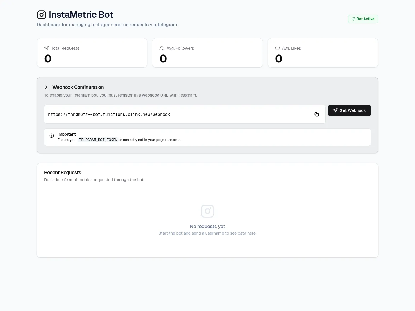 InstaMetric Bot