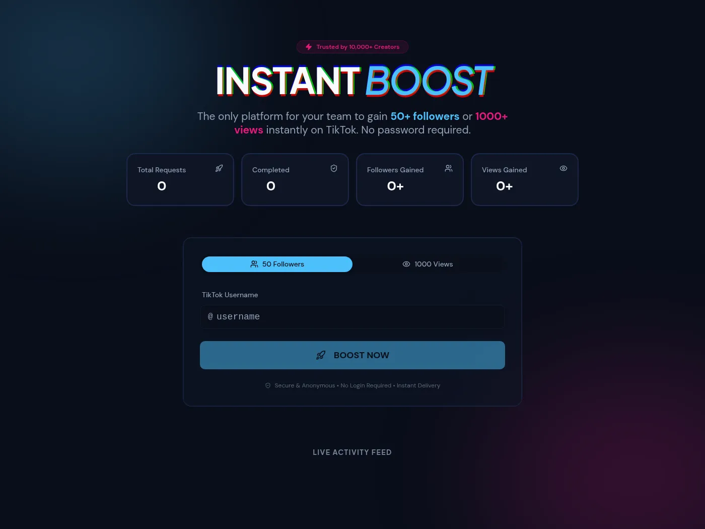 InstantFollower Boost
