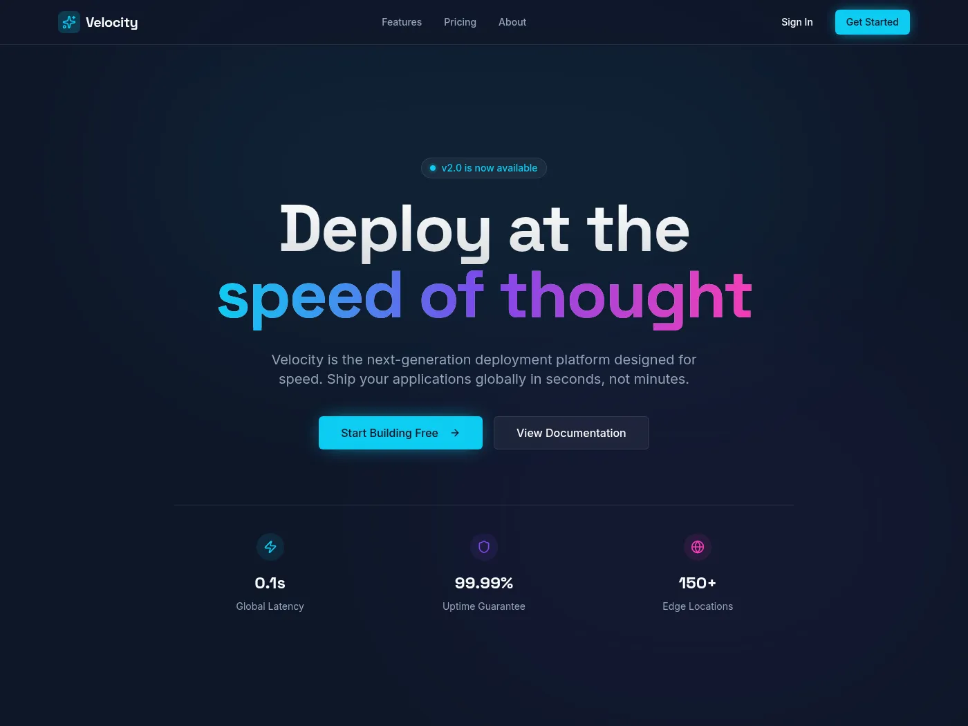 Instant Landing Page