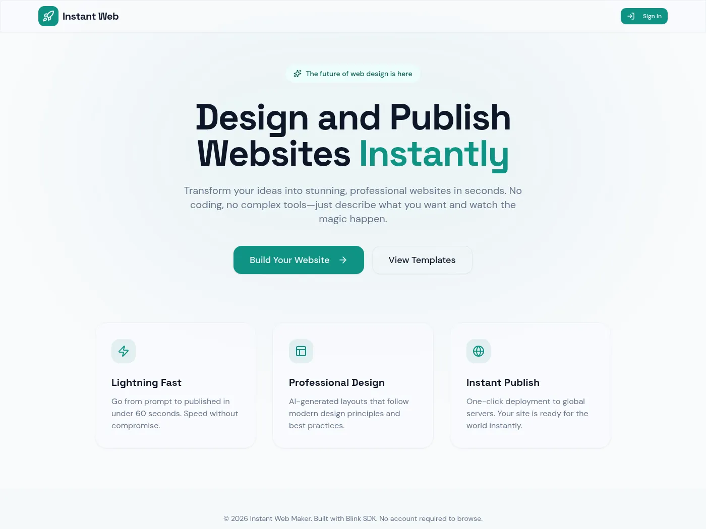 Instant Web Maker