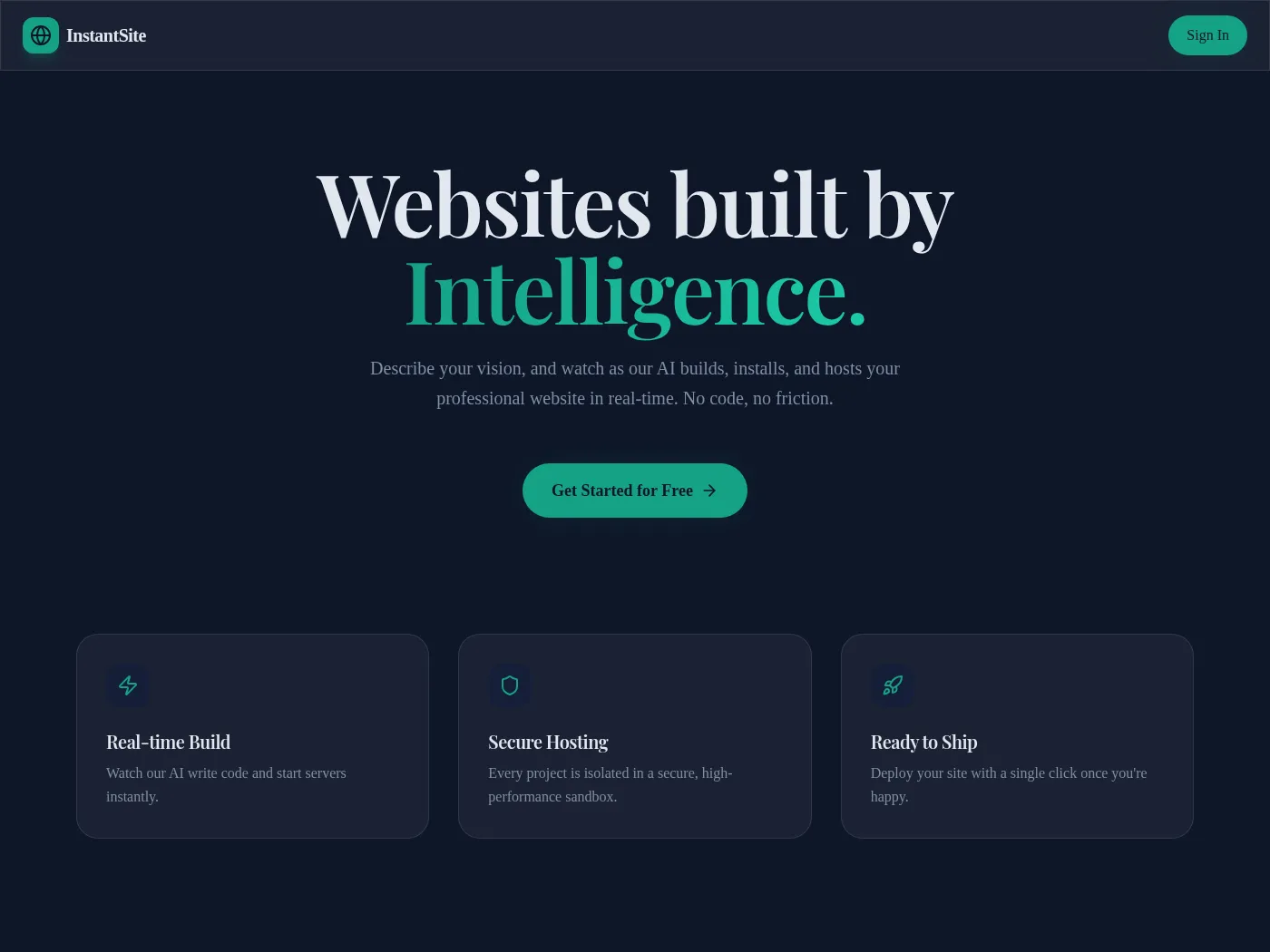 Instant Website Creator