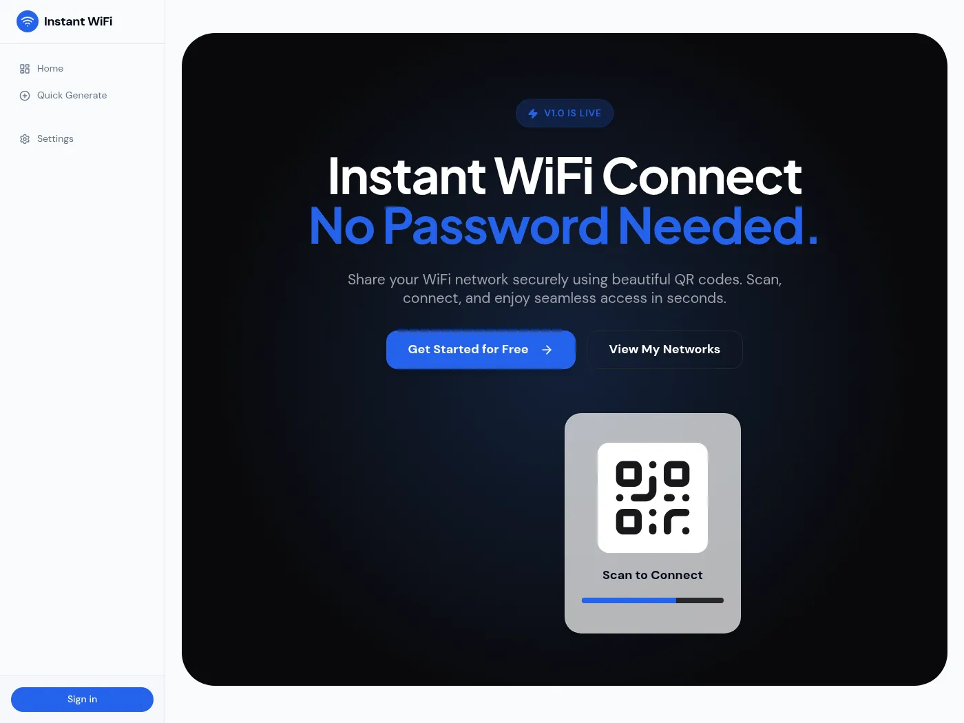 Instant WiFi Connect