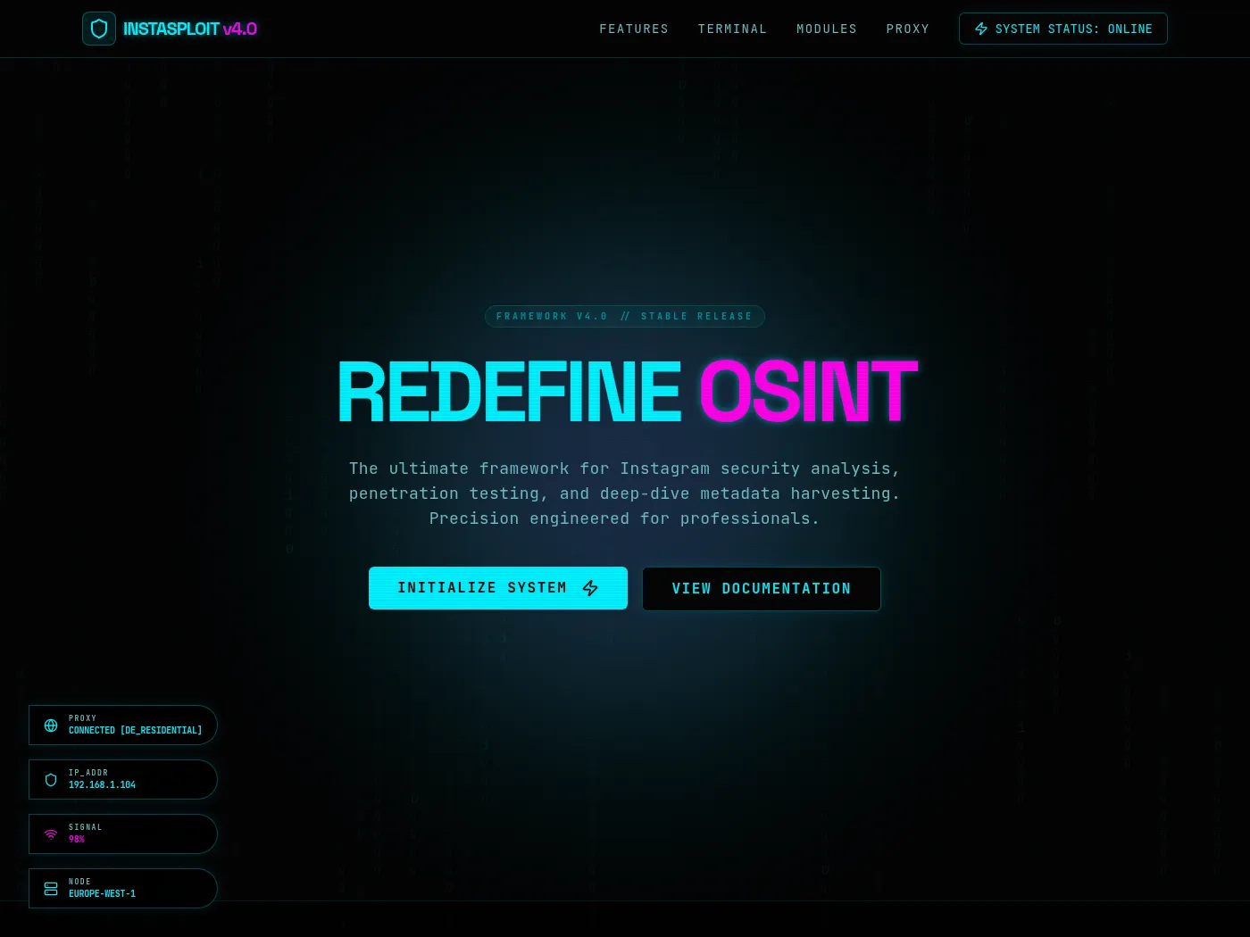 Instasploit HTML Portal