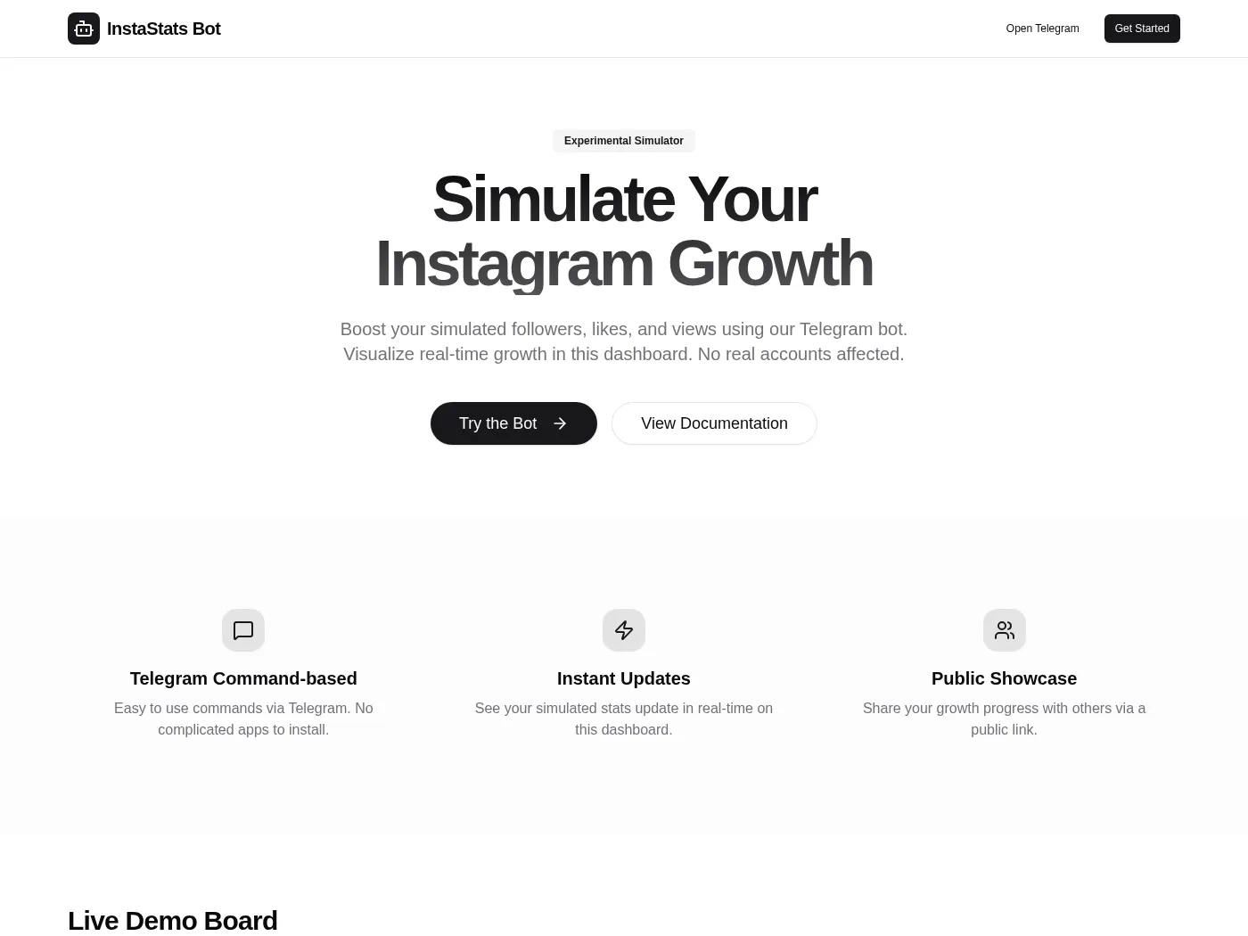 InstaStats Telegram Bot