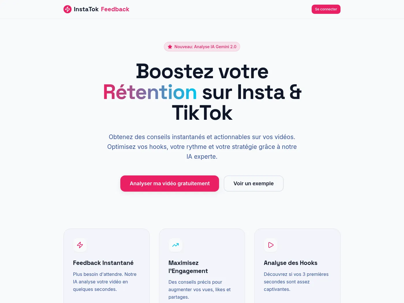 InstaTok Video Feedback