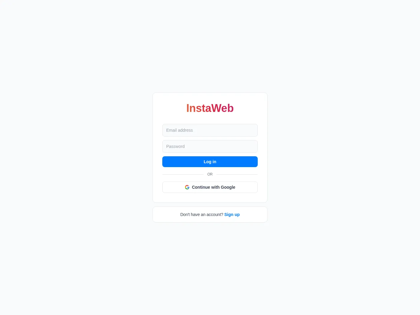 InstaWeb Clone