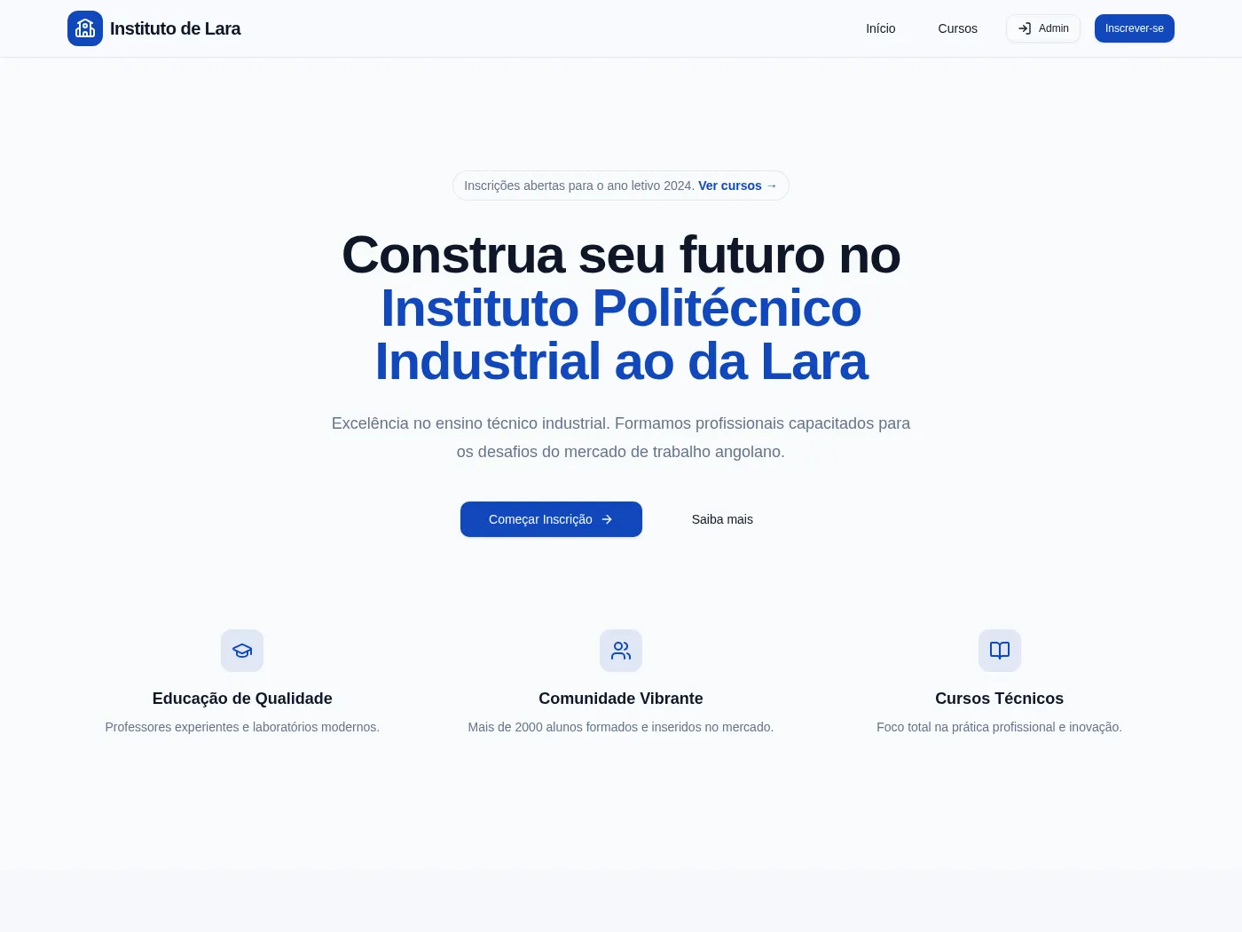 Instituto de Lara Student Portal