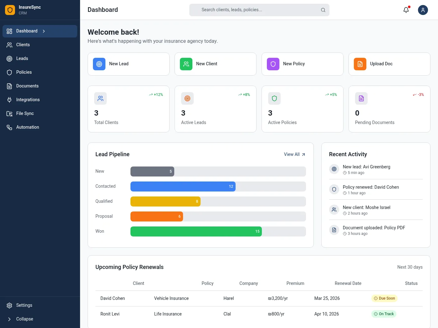 InsureSync CRM