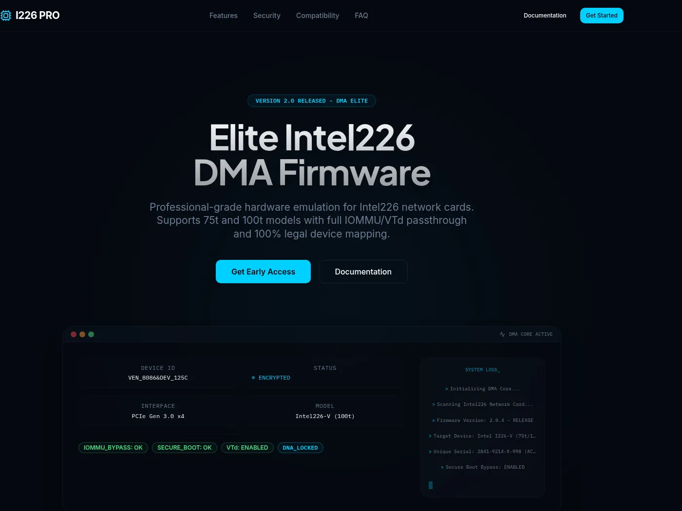 Intel226 DMA Firmware
