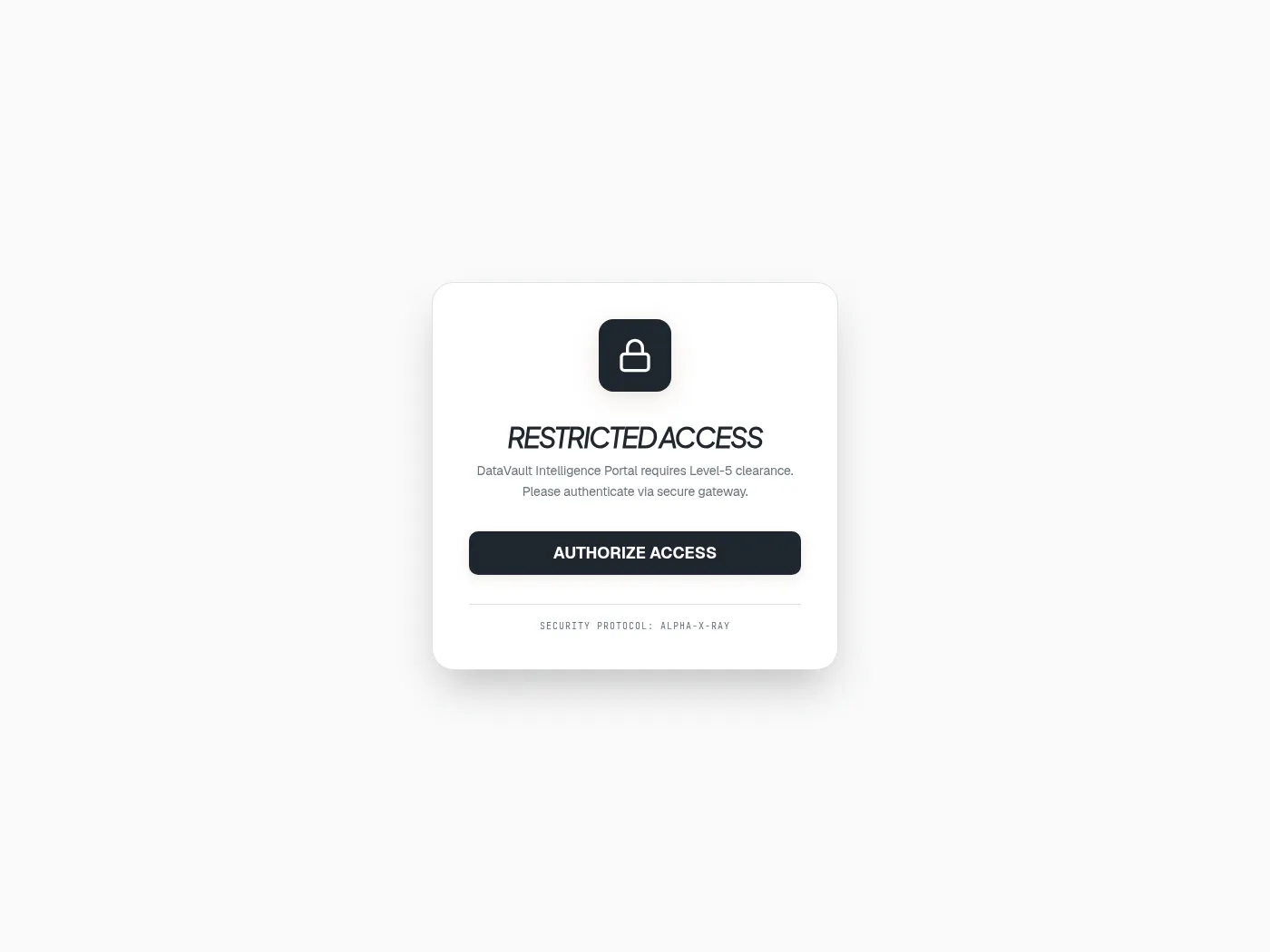 DataVault Intelligence Portal