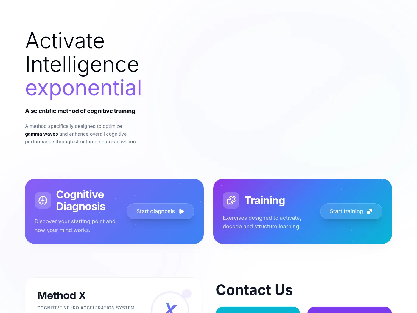 Exponential Intelligence Landing