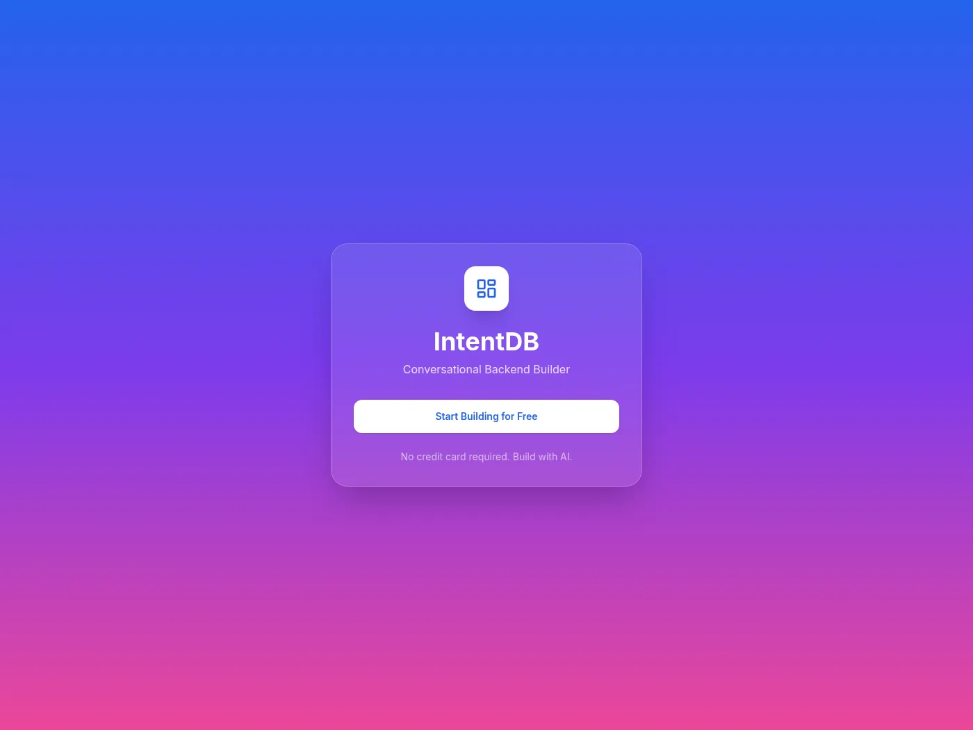 IntentDB Conversational Builder