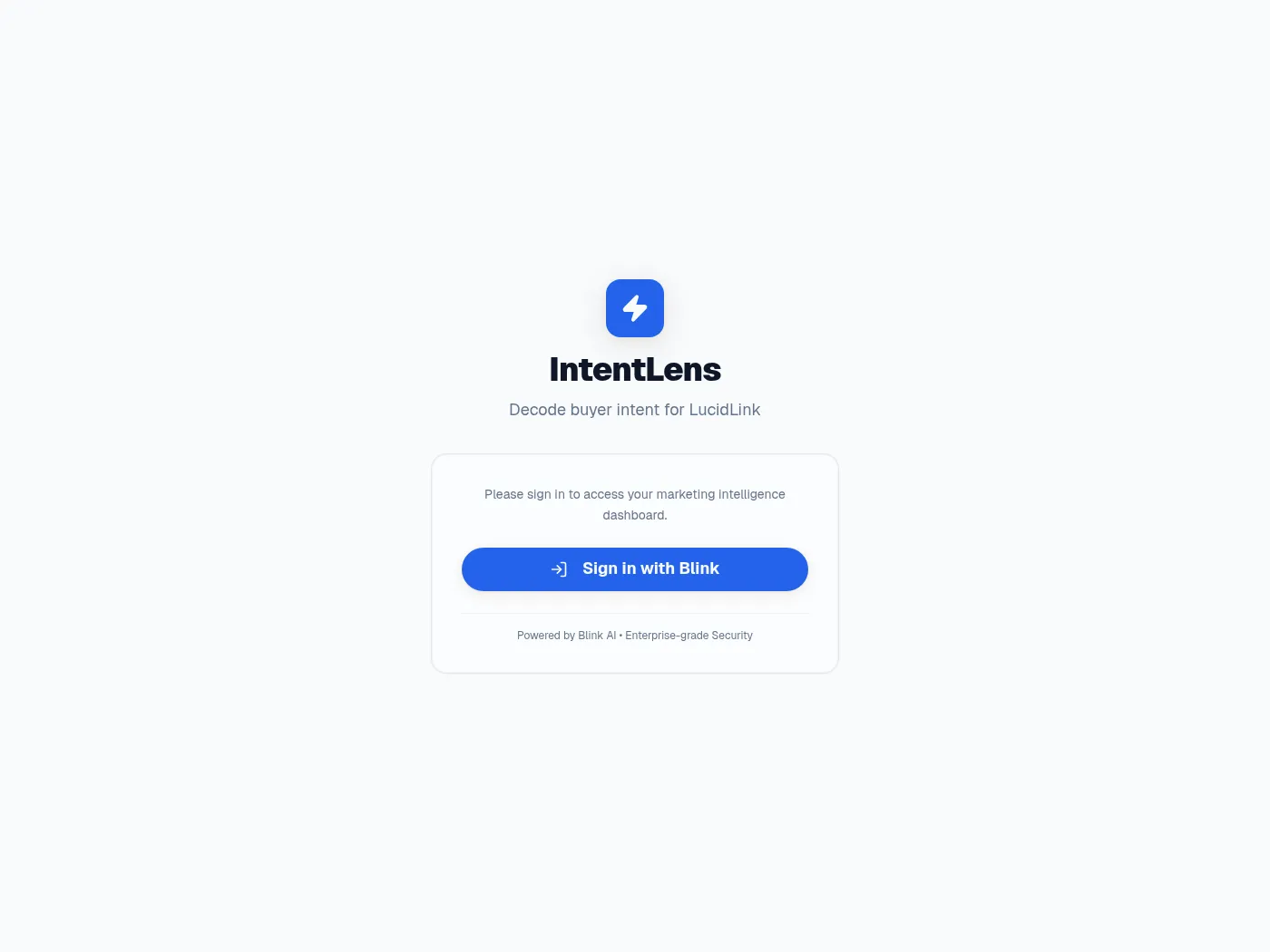 IntentLens Analytics Dashboard