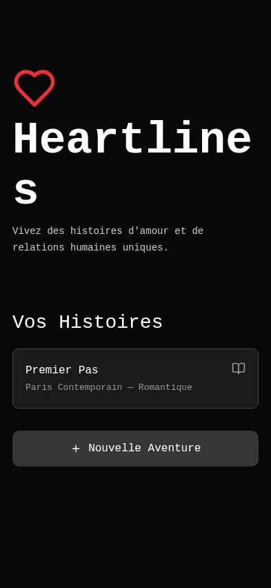 Heartlines Interactive Fiction