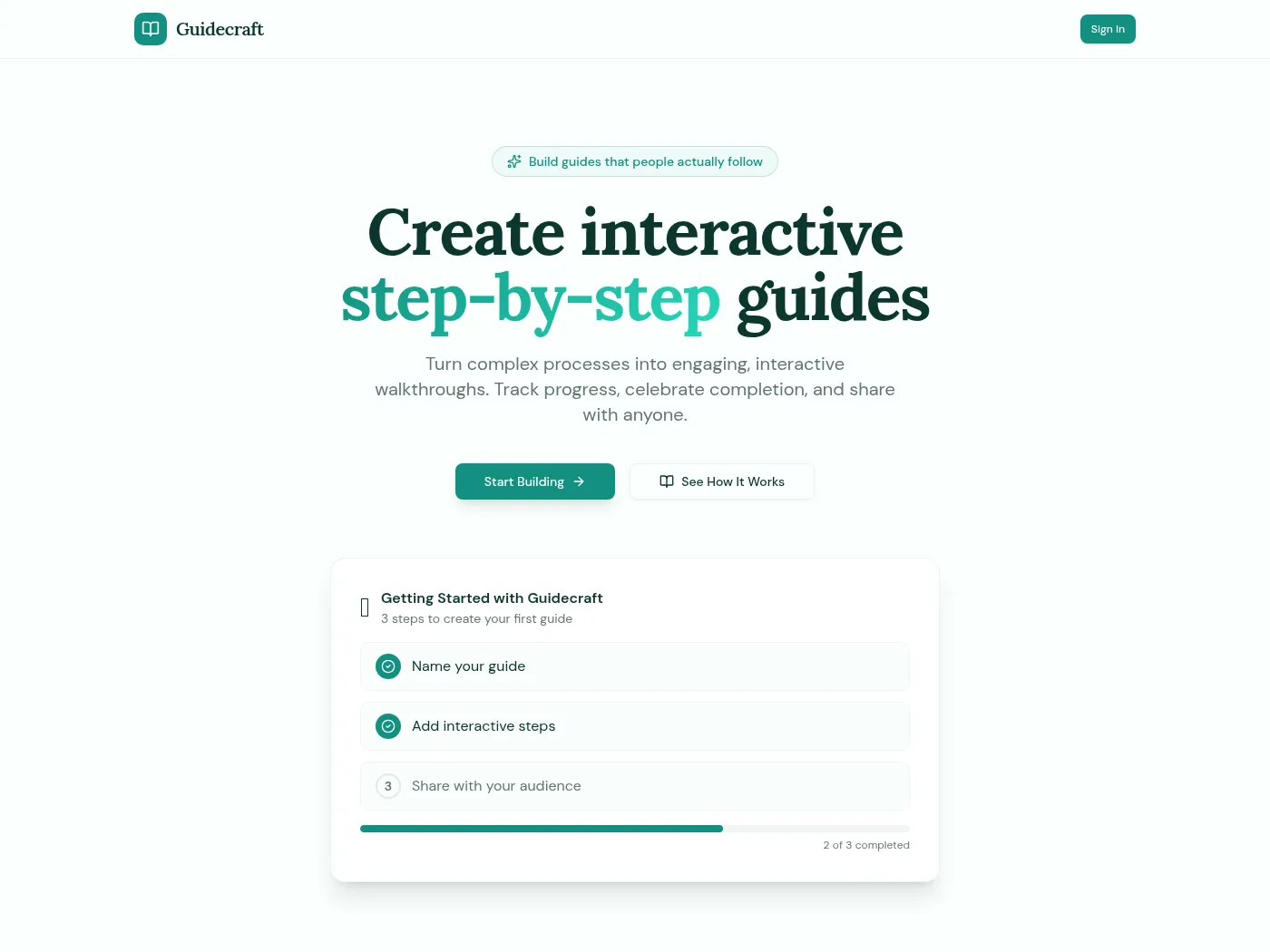 Interactive Guide Builder