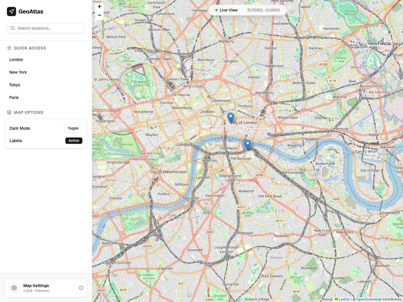 Interactive Map Template