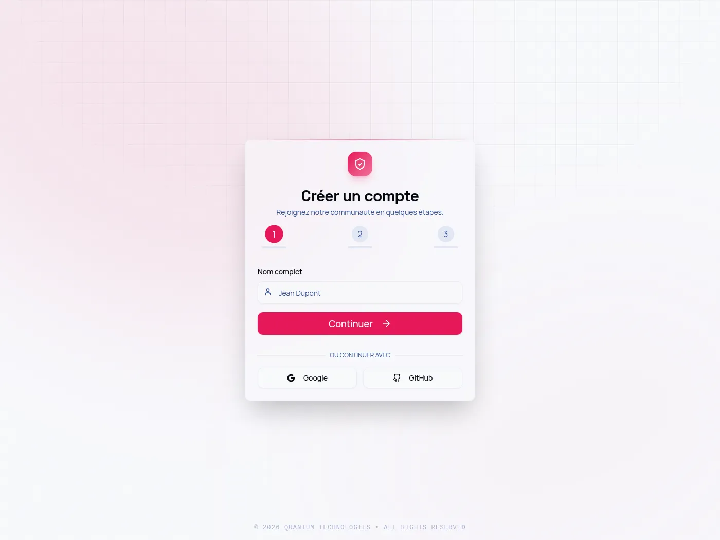 Interactive Sign-Up Page